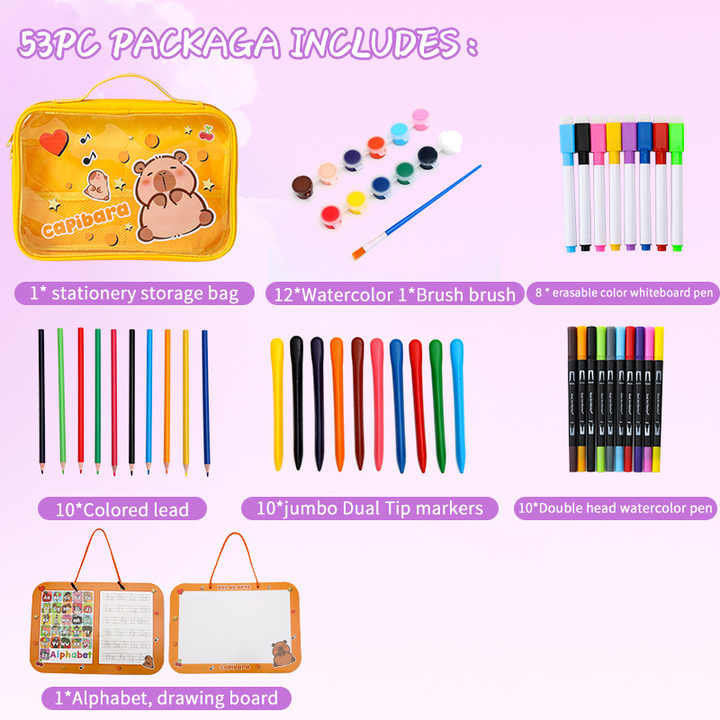 Wholesale Children's Painting Stationery Set Portable Stationery 53 ...