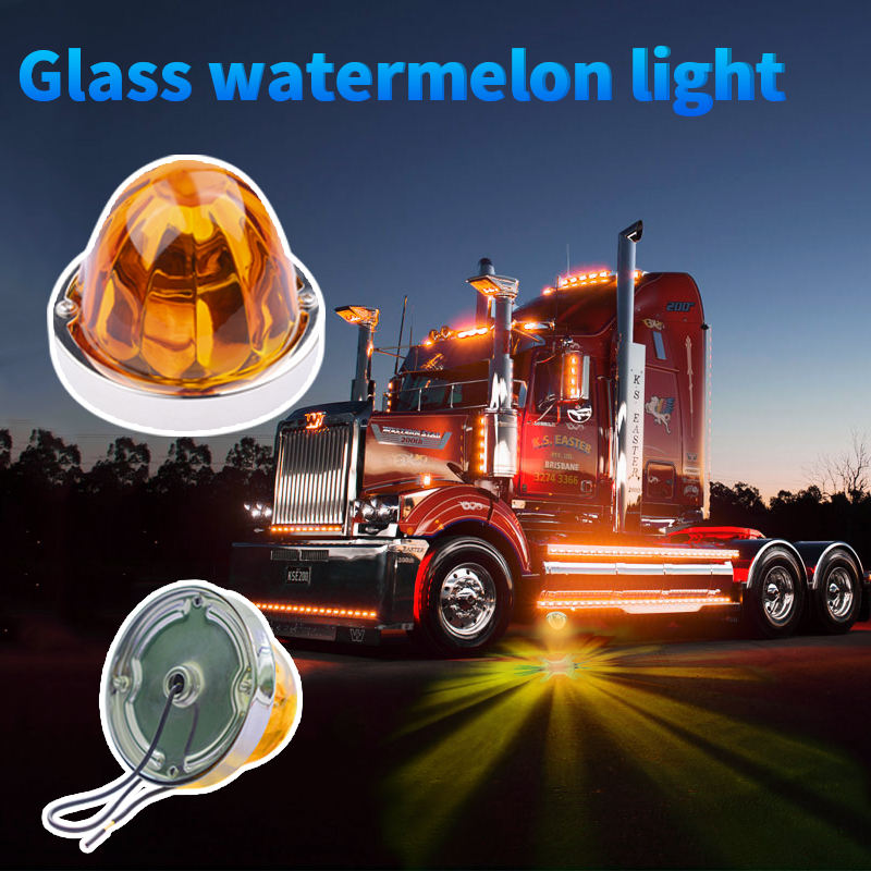 Halogen Truck Side Marker Light Star Light Watermelon Glass Lens Amber ...