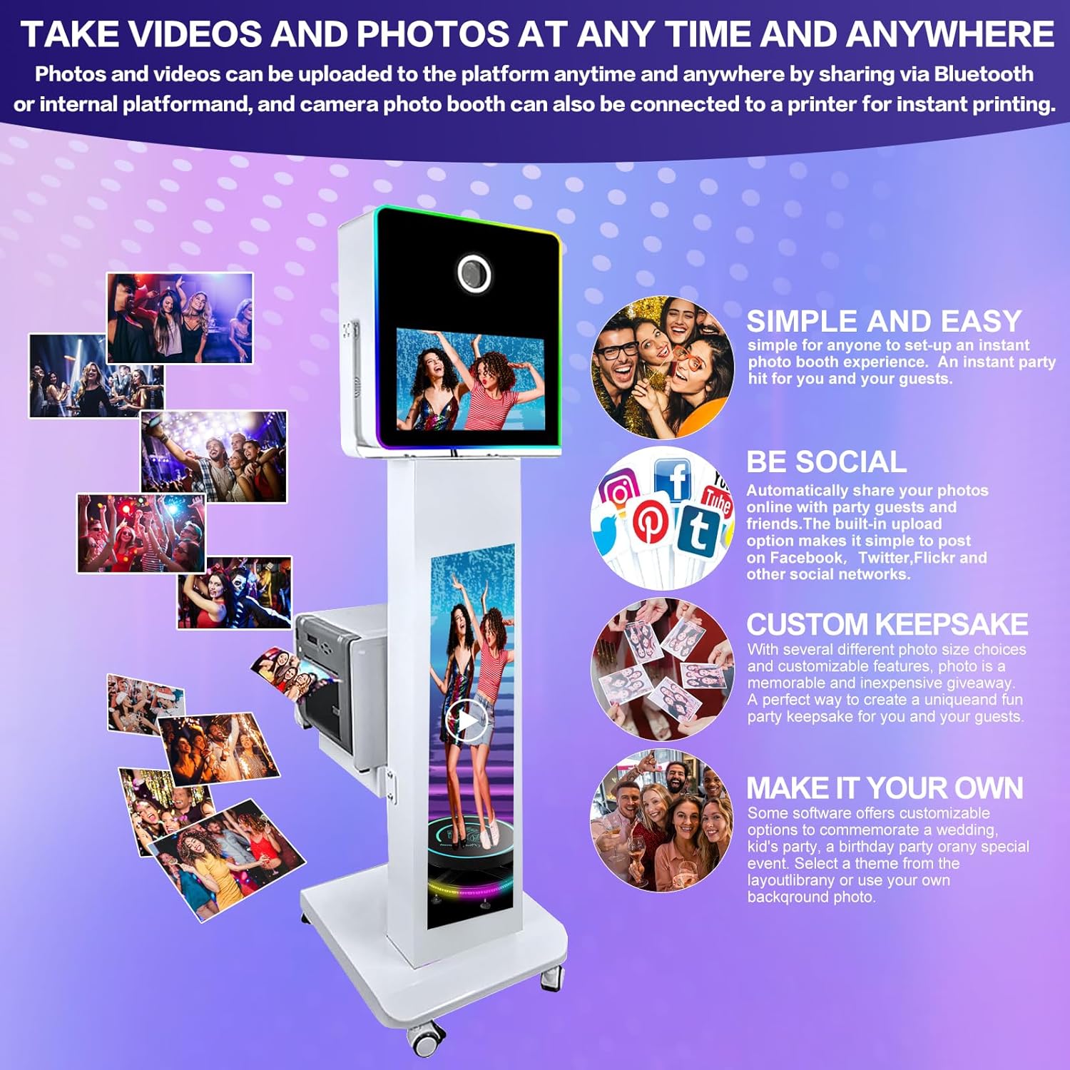 Portable Photo Booth Shell - 2025 Ring Light Design