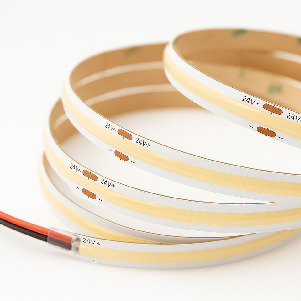 COB LED Strip Light 24V 480 LEDs/m 135 Lm/W High Brightness IP20 3000K ...