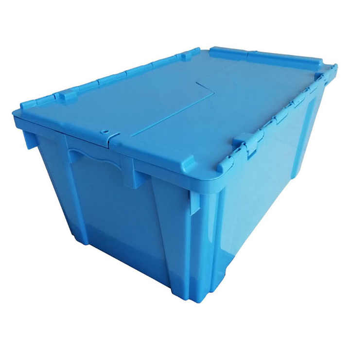 Stackable Plastic Crate with Lid - Ideal for Logistics