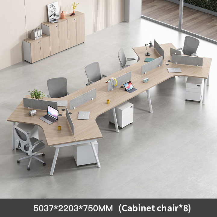 Premium Convertible 8-Person Office Desk Workstation with Modular ...