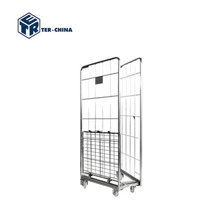 2 Sided Frame Nestable Foldable Collapsible Metal Roll Cage