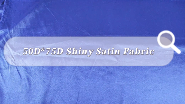 50D*75D Shiny Polyester Satin Fabrics for Clothing Dresses