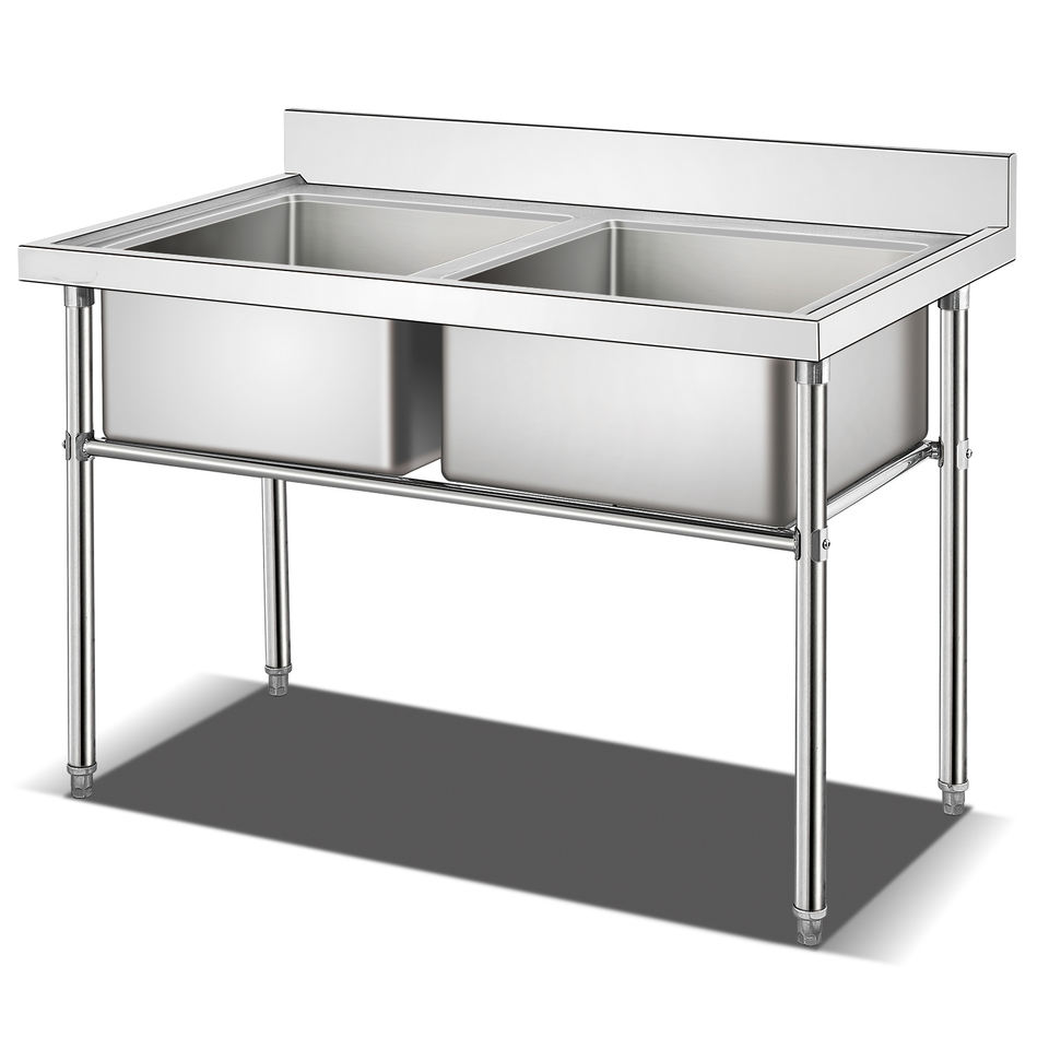 Commercial Kitchen Work Table Single Sink Stainless Steel Platform ...