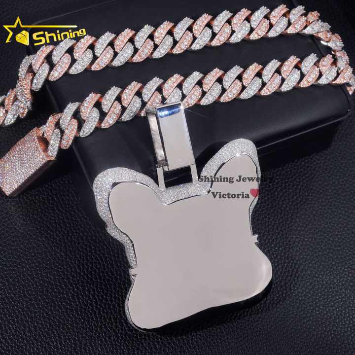 Custom Made Rapper Luxury Jewelry 925 Sterling Silver Iced Out Fully 3D ...