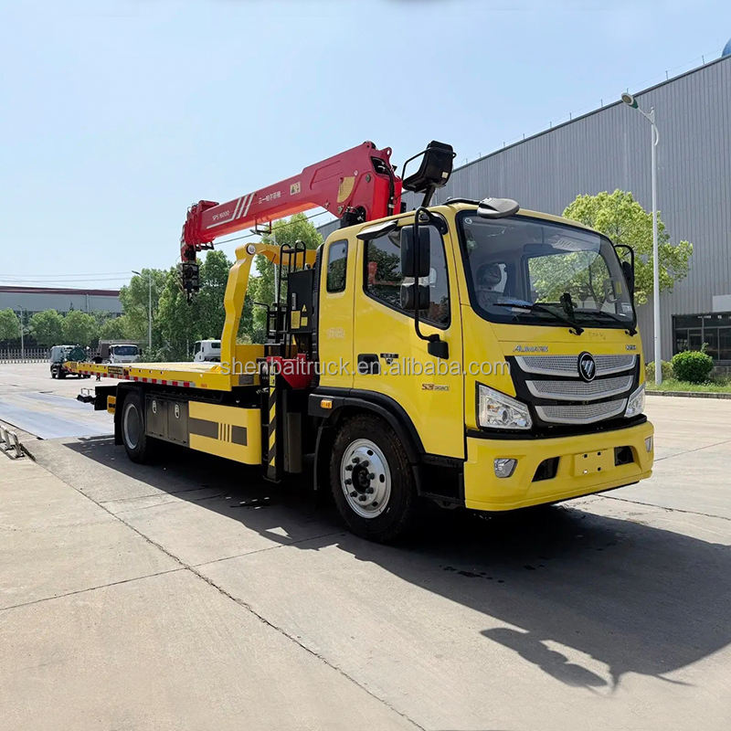 5Ton 6Ton 7Ton 8Ton Palfinger Cranes Foton Flatbed Wrecker Tow Truck ...
