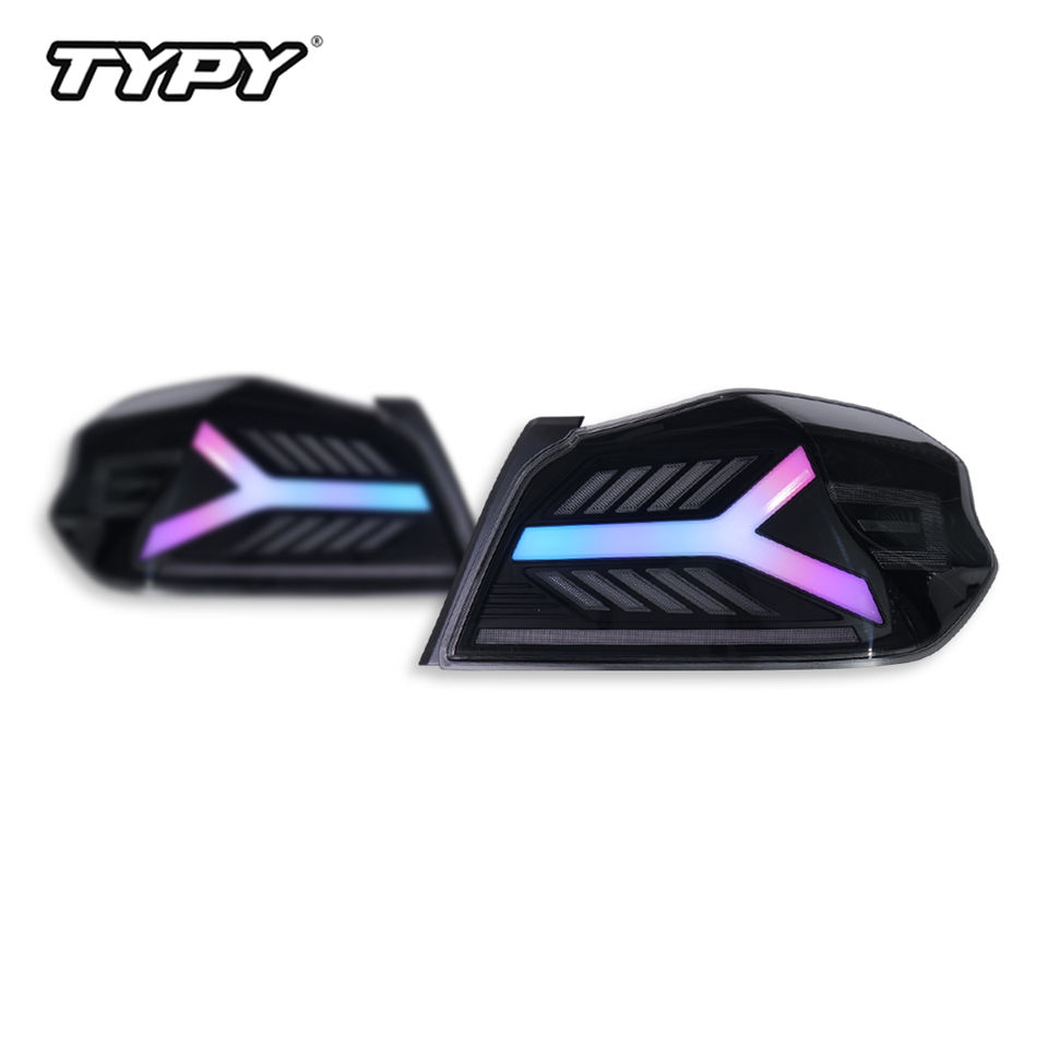 RGB Color-Changing LED Tail Light Assembly with Glowing Turn Signals ...