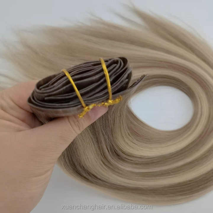 Indian Remy Human Hair Extensions Seamless Invisible Clip-In Hair ...