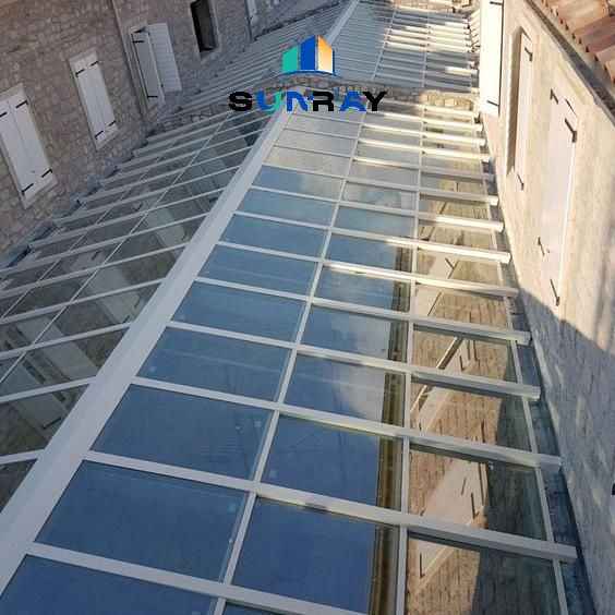 Modern Automatic Overlapping Large Fire Escape Skylight Top Hanging ...