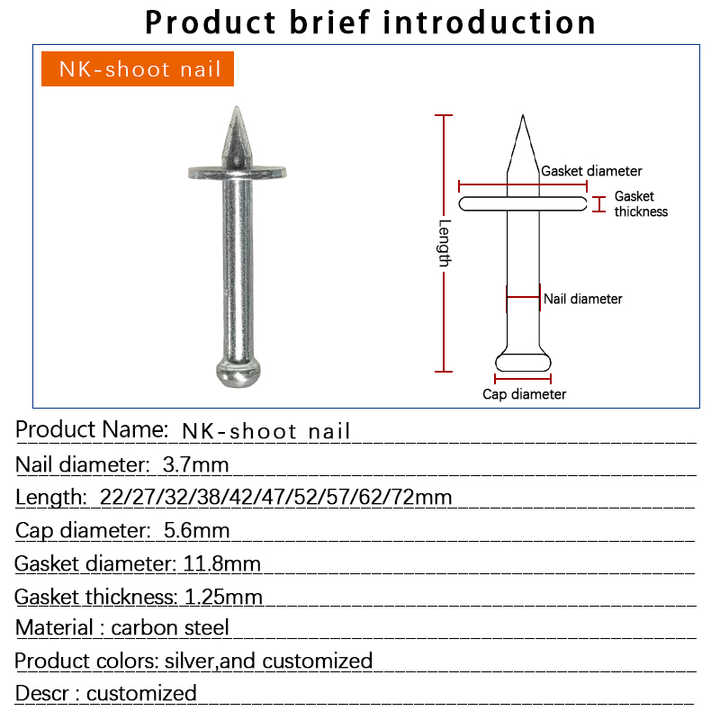 REDHIT NK32 12mm Hardened Steel Shooting Nail - Durable & Precise