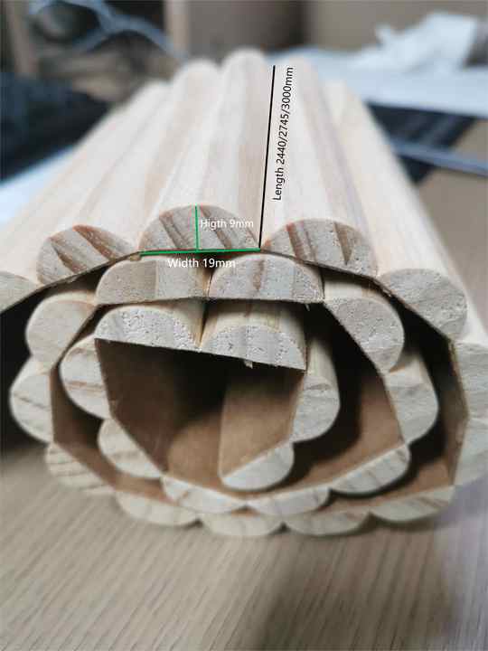 Flexible Half-Round Solid Wood Panel Veneer - Durable & Stylish