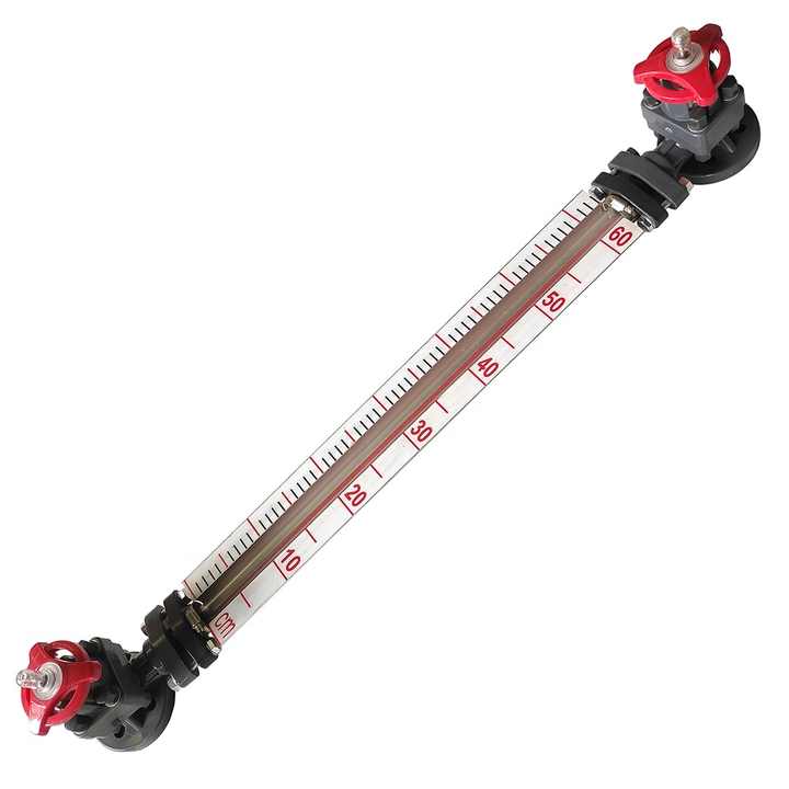 PVC Plastic Cock Glass Tube Level Gauge - Anticorrosive