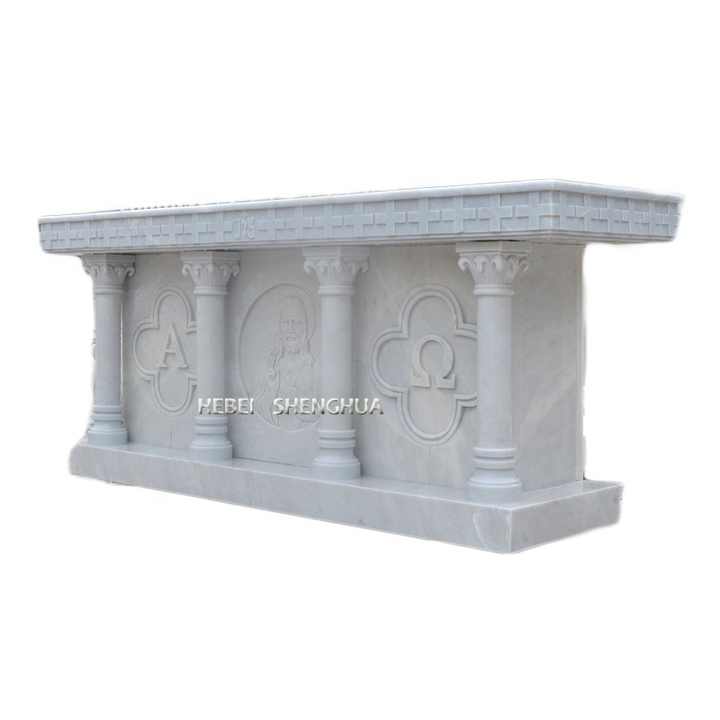 Custom Stone Religious Altar - Hand Carved Marble Temple