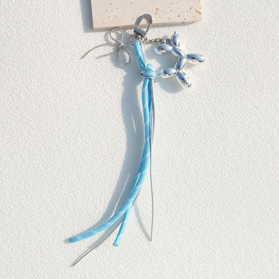 2026 Spring Summer Alloy Balloon Dog Keychain - Woven Pendant & Hanging ...