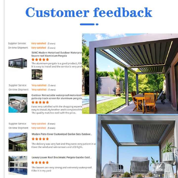 Motorized Adjustable Aluminum Louver Roof Sunroom Patio Garden Louvre ...