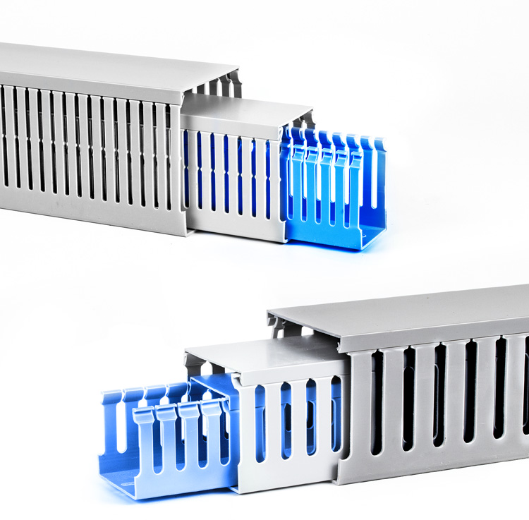 Factory direct supply PVC slotted cable trough gray blue (wiring pipe ...