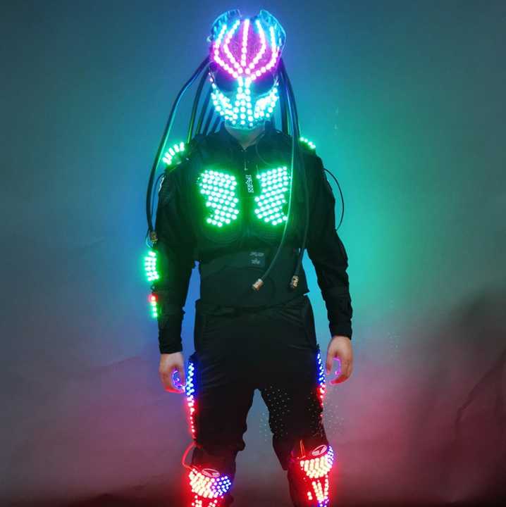 Richshining RGB LED Light up Robot Suit for Stage Performances