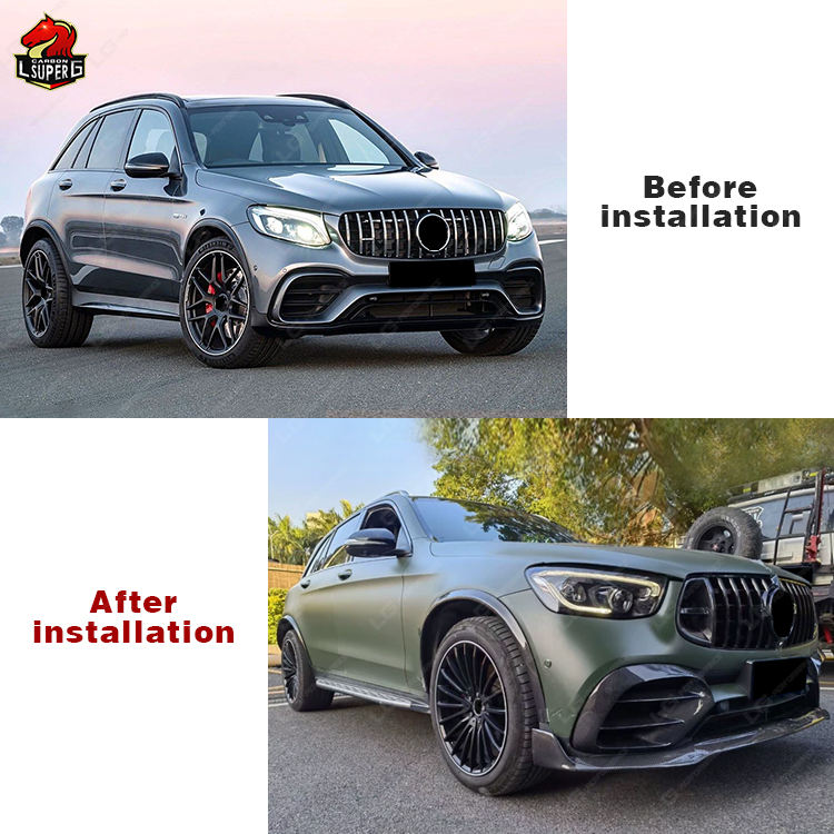 Carbon Fiber B Style Body Kit for Benz GLC63 SUV 2020+ Car Bumper Kits ...