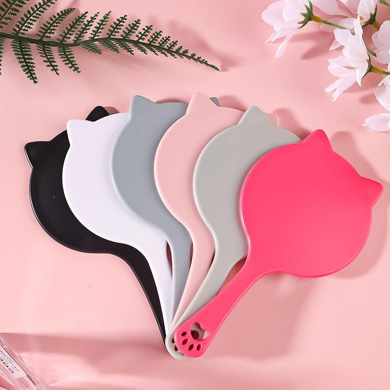 Zonyin Custom Logo Label Cat Shaped Handheld Makeup Mirror Portable ...