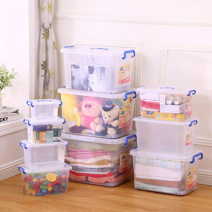 4L Multi Functional Transparent Storage Container Toy Storage Organizer ...