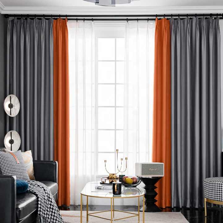 Customized high quality dual colors for home living room party curtains ...
