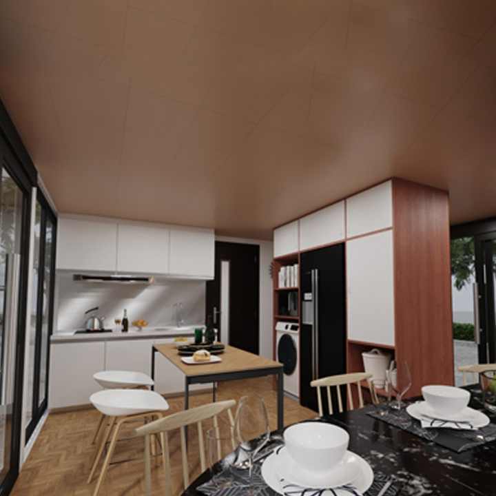 Lujo 20ft/40ft Prefab House Modulat Tiny Homes Steel Container Apple ...