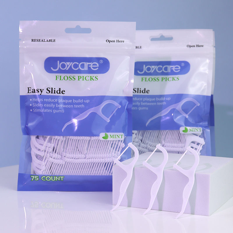 Customized PTFE Flosser Dental Floss Pick 75PCS Floss Stick Toothpick
