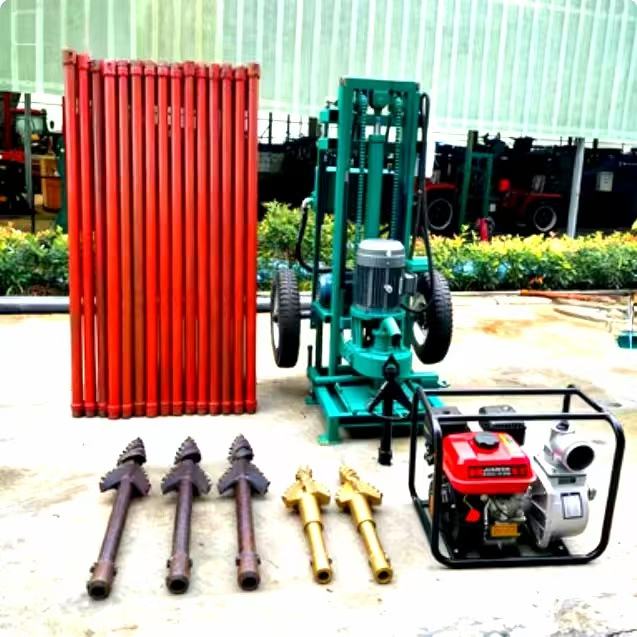100m Deep Water Well Drilling Rig 3KW Hydraulic Cylinder Hoist for ...
