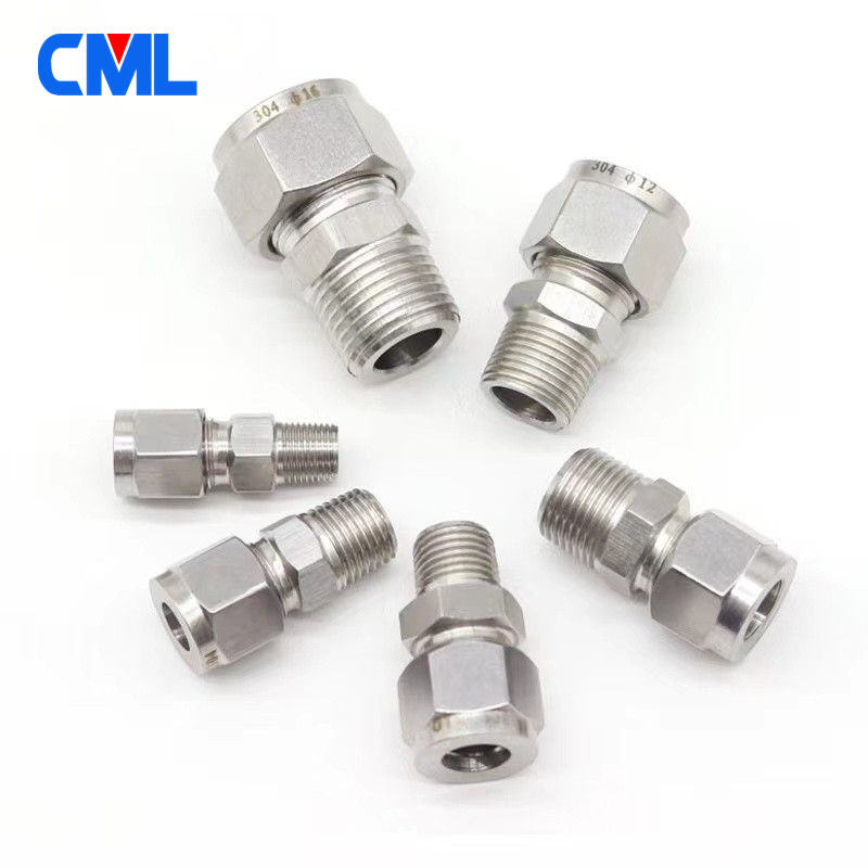 304 Stainless Steel Tubing - Precision Male Threaded Connectors