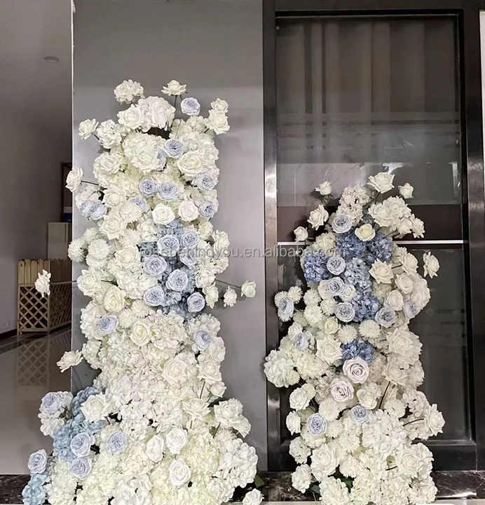2ft X 8ft Wedding Artificial Flowers Row Backdrop Table Runner Flower ...