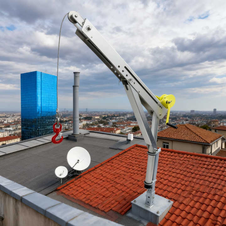 Electric Manual Mini Mobile Crane 400-800kg Small Davit Crane Aluminum ...