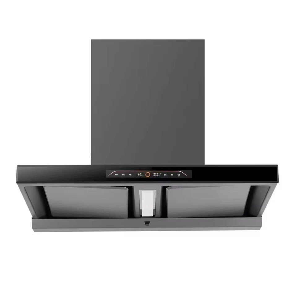 Modern T Shape Range Hood Touch Control Powerful Suction Cooker Hood ...