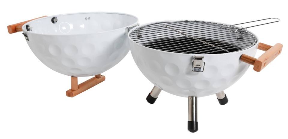 Golf Ball Shaped Charcoal BBQ Grill - Portable & Simple