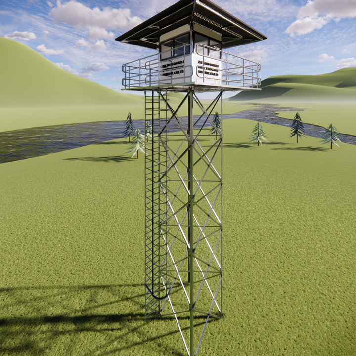 Modern Design Modular Steel Platform Watch Tower with Anti-Slip ...