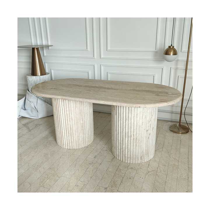 Shop Our Natural Stone Dining Table Sets for Modern Homes