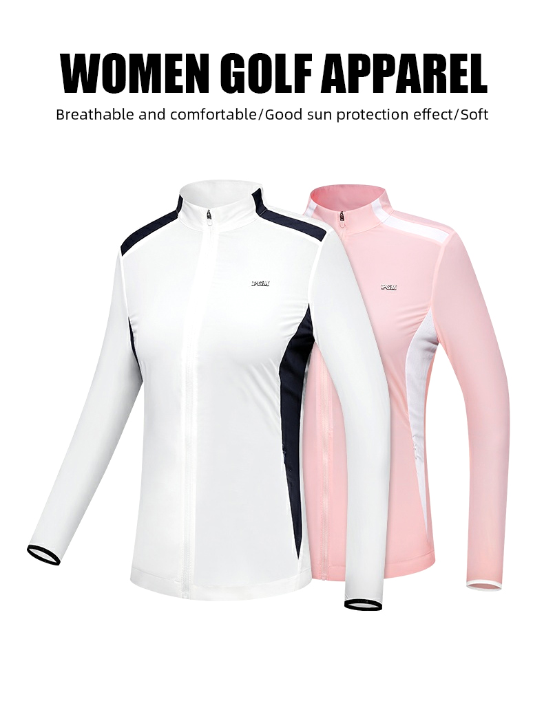 PGM YF566 summer breathable uv sun protection clothing women golf ...