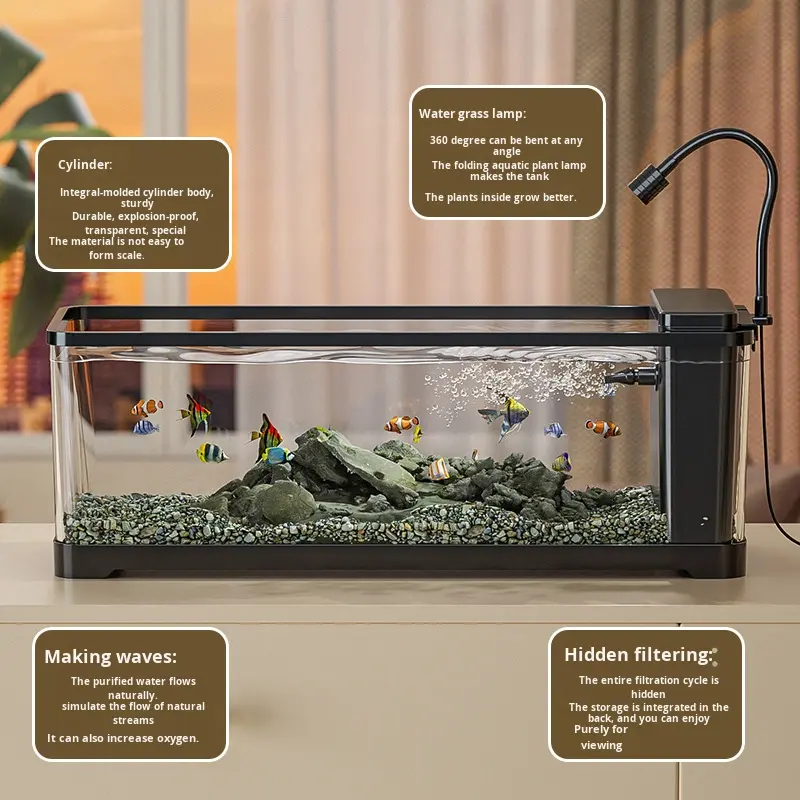 2025 Hot Selling Desktop Aquarium Side Filter & Quiet Pump Eco-Friendly ...