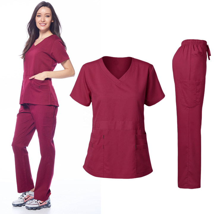 Surgical Uniforms Woman Nursing Enfermeria Sets Top + Pant Articles ...