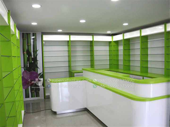 Medical Store Counter Design - Modern Pharmacy Reception