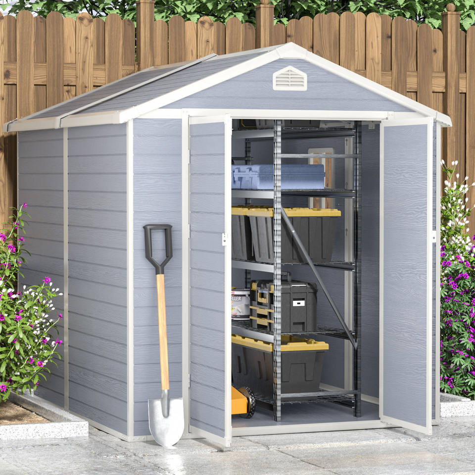 Easy-installing Outdoor China Plastic Composite Pp Garden Shed Storage ...