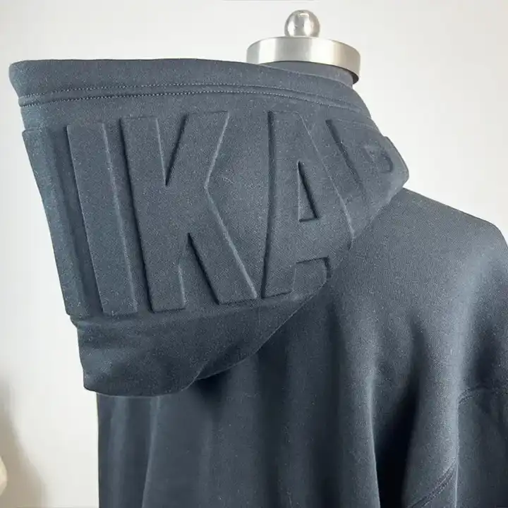 Custom Drawstring 3d Printing Embossed Hoodie Custom Heavyweight Men ...