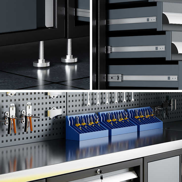 Multi-functional Tool Cabinet Durable Garage Workstation Tool Cabinet ...
