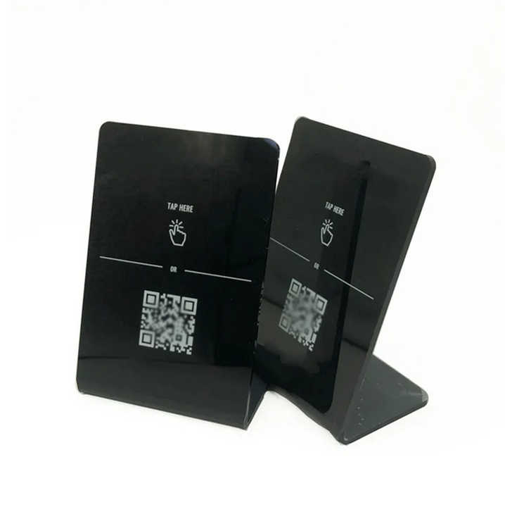 Cheap Google Review Card NFC Stand 13.56MHz PVC NFC Display Stand With ...