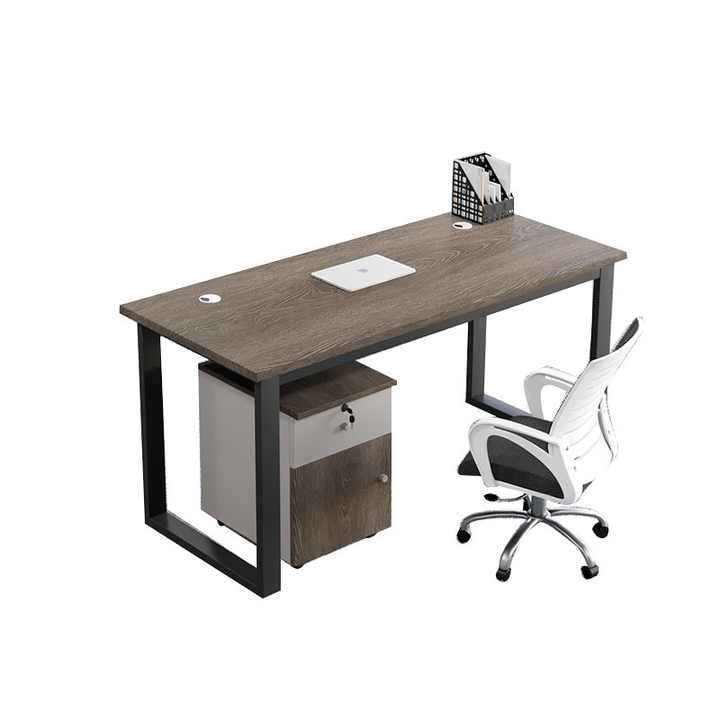 Contemporary Steel Frame Staff Office Table Chair Combination Four ...