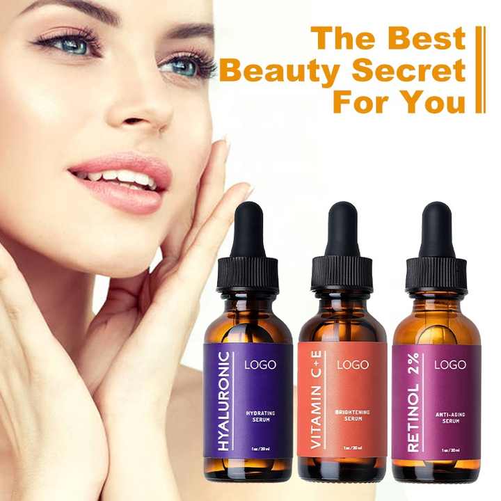 OEM/ODM Organic Hyaluronic Face Serum with Hyaluronic Acid & Vitamin C & E Private Label New ...