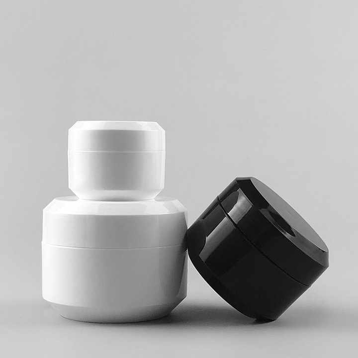 5ml 8ml 15ml 30ml Empty Jar Black White Mini Eye Cream Jar Plastic ...