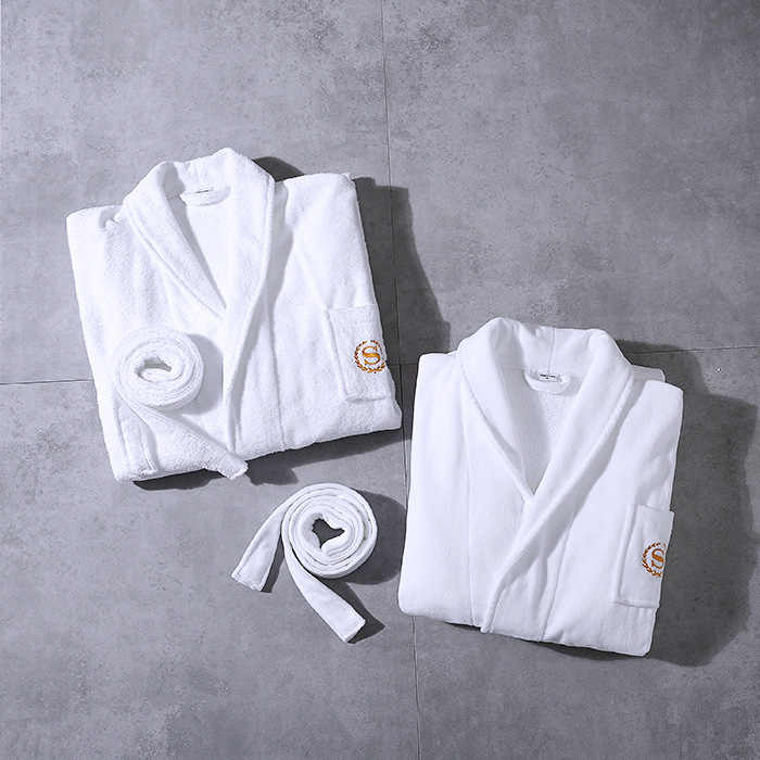 Custom Women Men Luxury Cotton Soft White Unisex Hotel Spa Bath Robes ...