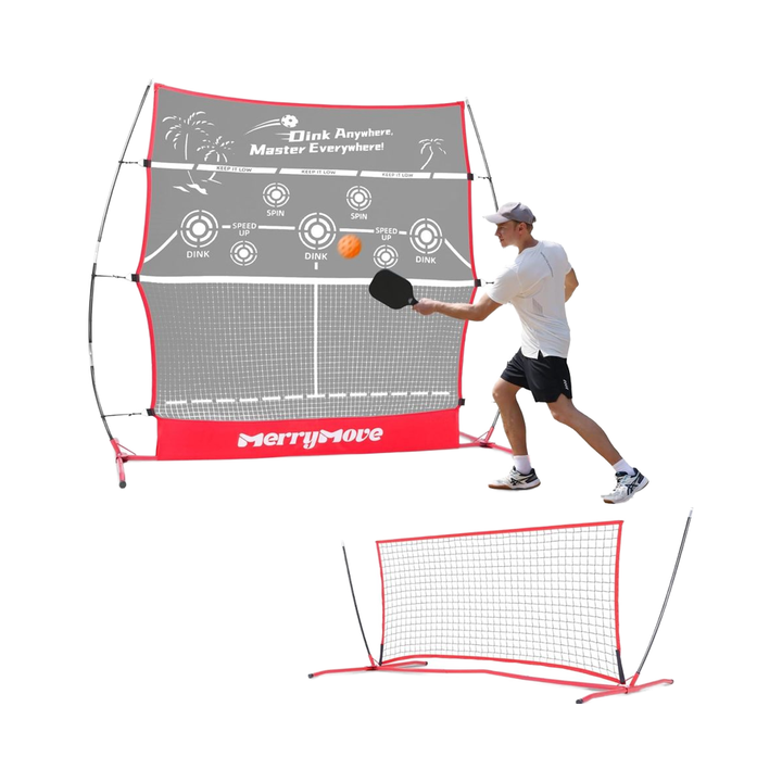 2-in-1 Pickleball Practice Rebounder Strategically Placed Targets 6FT ...
