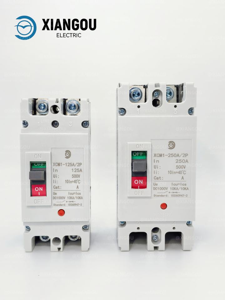 CM1 Series 125A-630A MCCB 1P 2P 4P Molded Case Circuit Breaker DC 500V ...